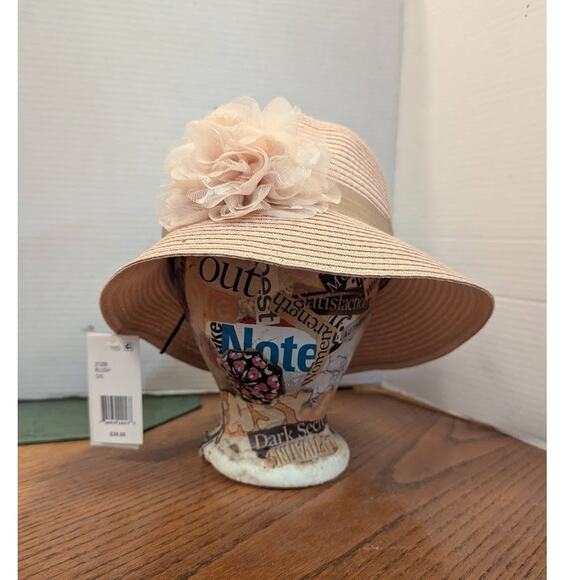 August Hats | Accessories | August Hats Lace Flower Detail Cloche Hat ...